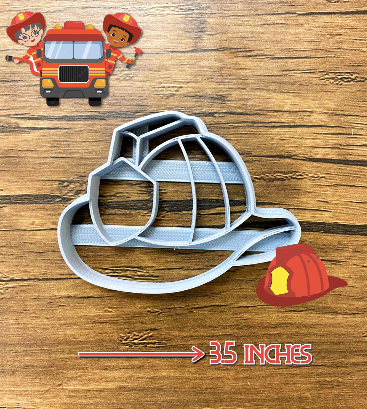 Fire Fighting Set of 5 Cookie Cutters | Fire Helmet | Fire Extinguisher ...