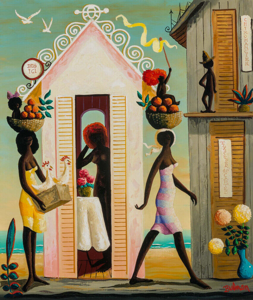Bulman Orville Chiromancien ici Haiti CERAMIC TILE MURAL MEDALLION ...