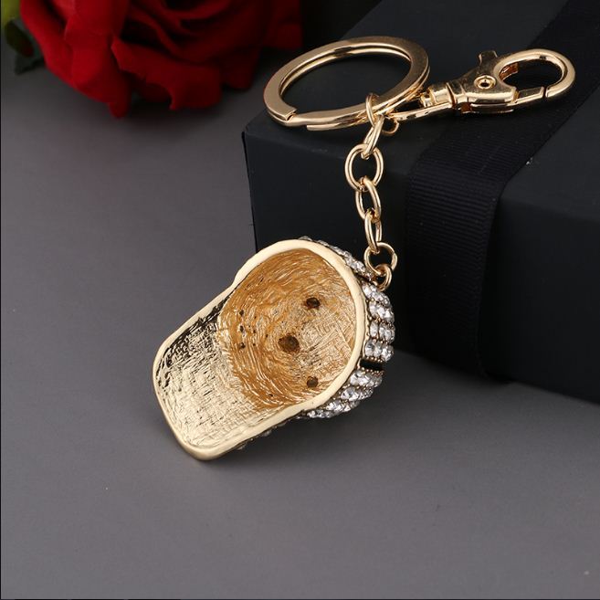 [Keychain] Rhinestone Sport Cap Summer Hat Bag Keychain for Woman ...