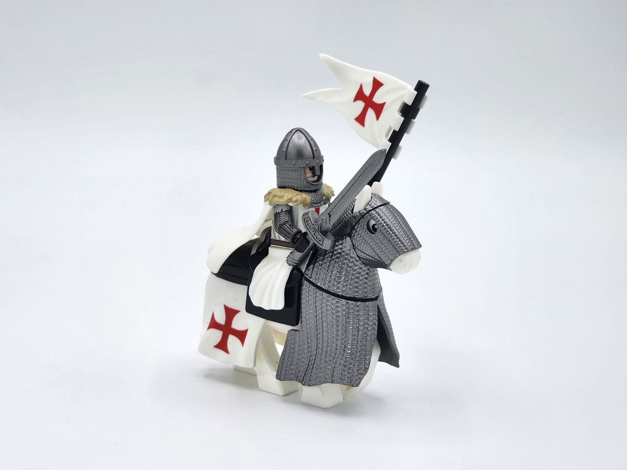 Crusades Mounted Knights Templar Armored Warhorse 10pcs Minifigure ...