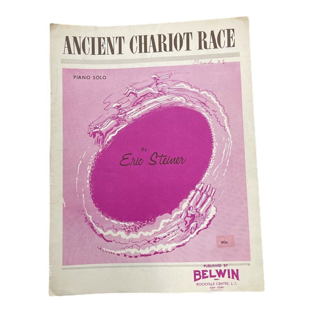 Ancient Chariot Race Piano Solo Eric Steimer Belwin Sheet Music 1965 ...