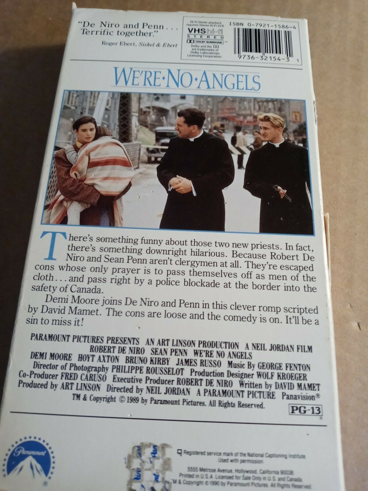 Were No Angels (VHS, 1991) Demi Moore, Sean Penn, Robert DeNiro - VHS Tapes