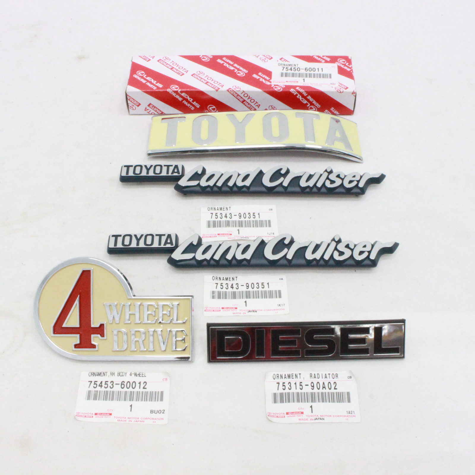 Toyota Land Cruiser FJ40 BJ40 Diesel 4WD Emblem Decal Plate Logo Symbol ...