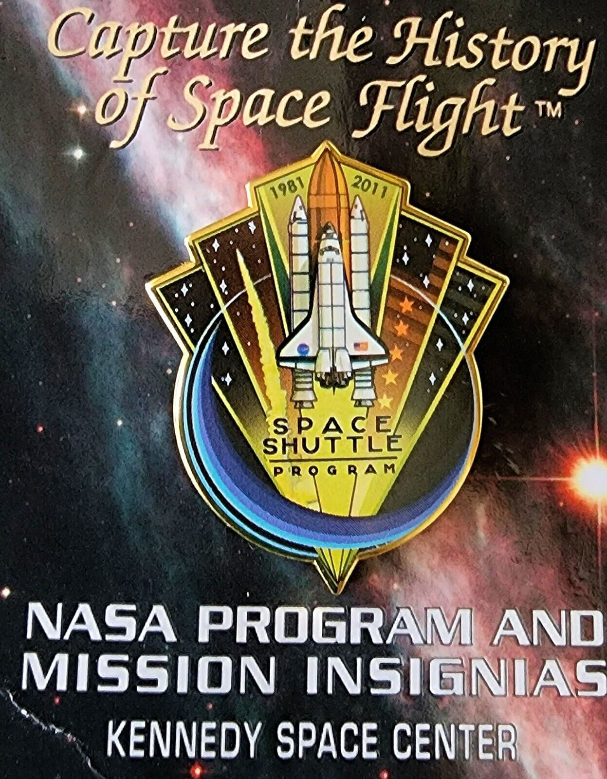 NASA - U.S. SPACE PROGRAM - 2 LAPEL PINS & NASA DECAL - ATLANTIS ...