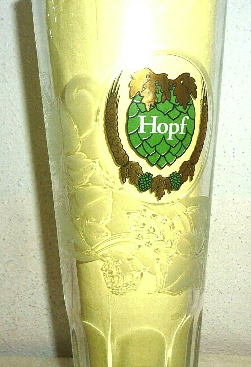 Brauerei Hopf Miesbach Weizen German Beer Glass Seidel - Germany