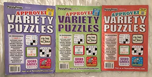 Lot of (3) Penny Press Approved Variety Puzzles Word Games Puzzle Book ...