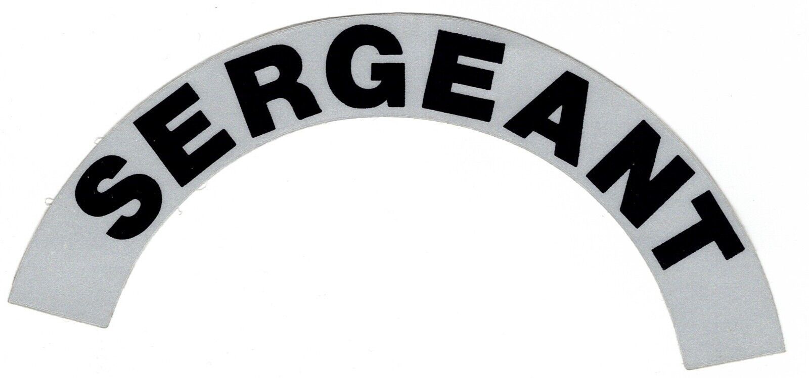 SERGEANT Highly Reflective Crescent Fire Helmet Decals - A PAIR (black ...