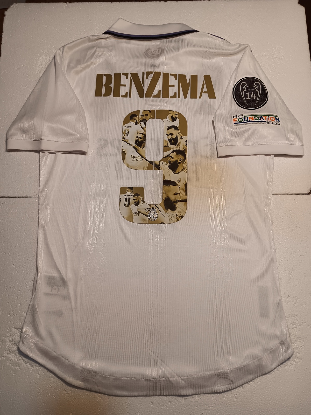 Karim Benzema Real Madrid UCL Ballon d'Or Match Slim Home Soccer Jersey ...