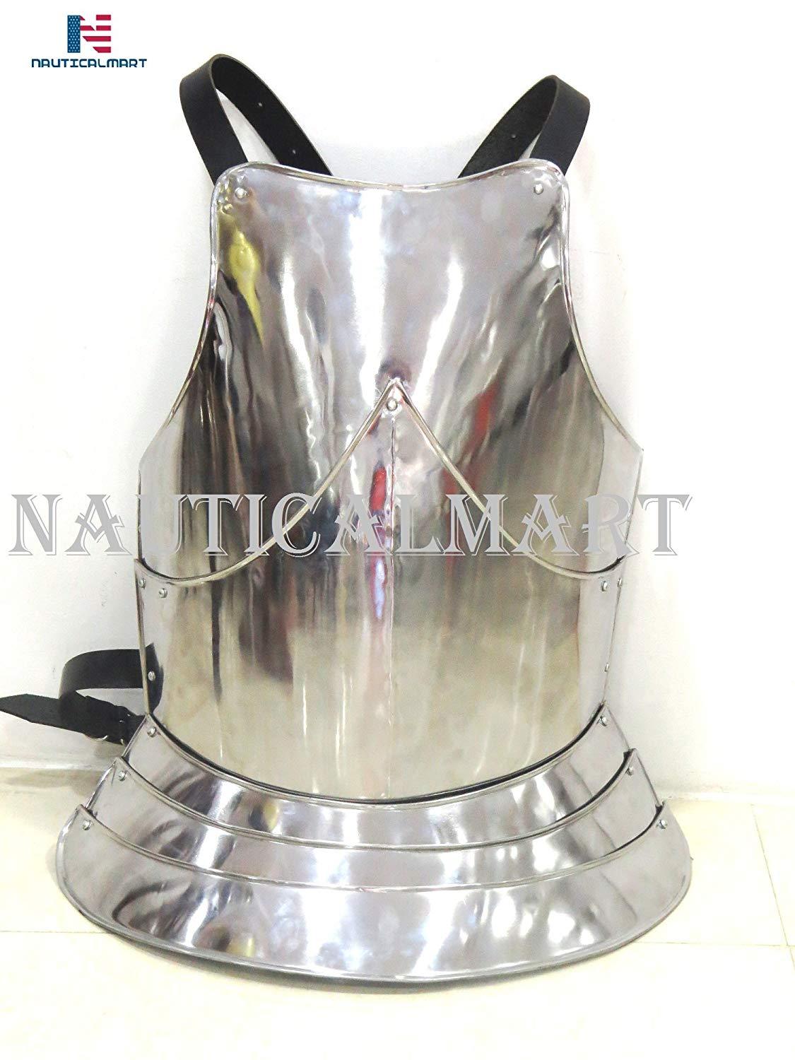 NauticalMart Plate Armour Breastplate Medieval Gothic Silver ...