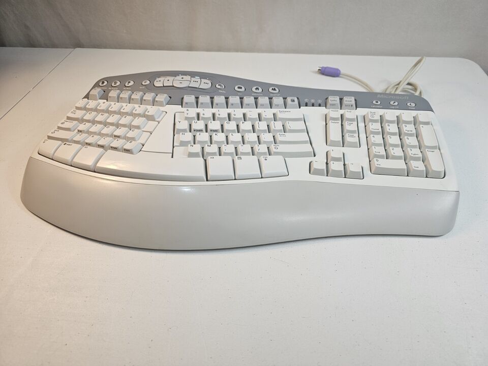 Microsoft Natural Multimedia Keyboard Ergonomic Comfort 1.0A Model ...