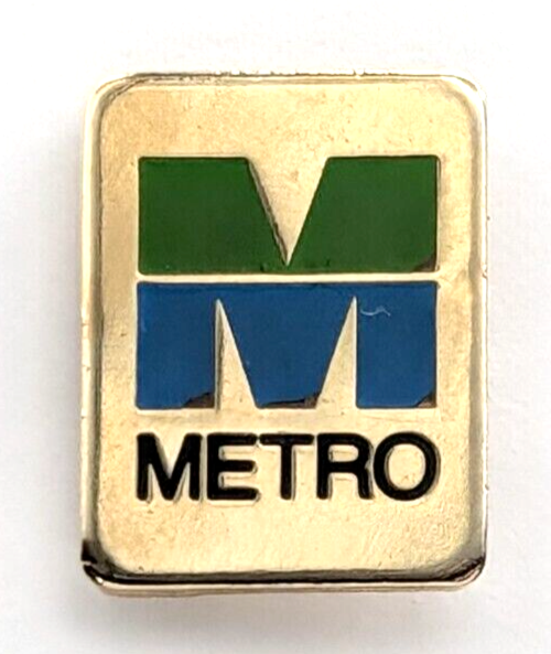 Metrorail Miami Dade Transit FL MDT Green Blue M Logo Enamel Pin ...