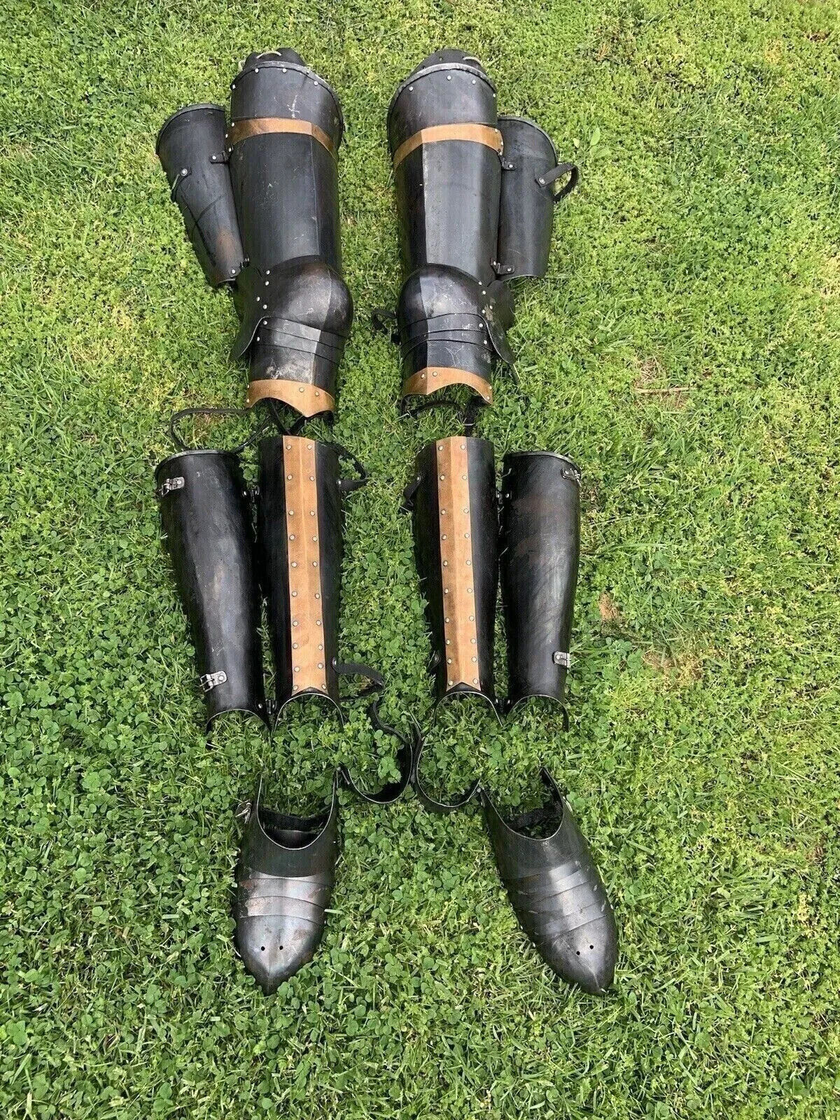 Medieval Steel Warrior Larp Leg Armor Full Set Knight Graves Armor gift ... Medieval Steel Warrior Larp Leg Armor Full Set Knight Graves Armor gift ...