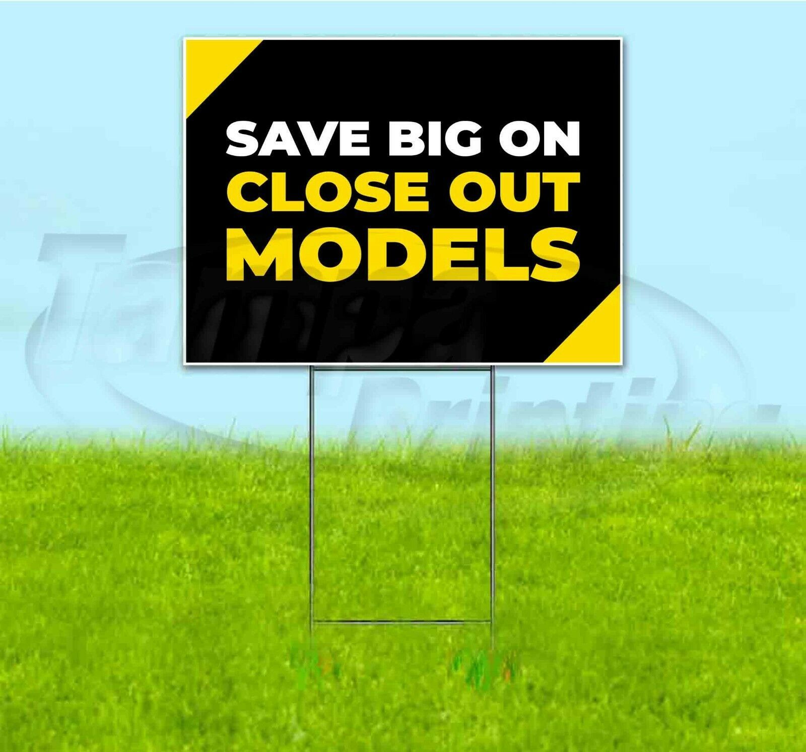 SAVE BIG ON CLOSEOUT MODELS 18x24 Yard Sign WITH STAKE Corrugated ...