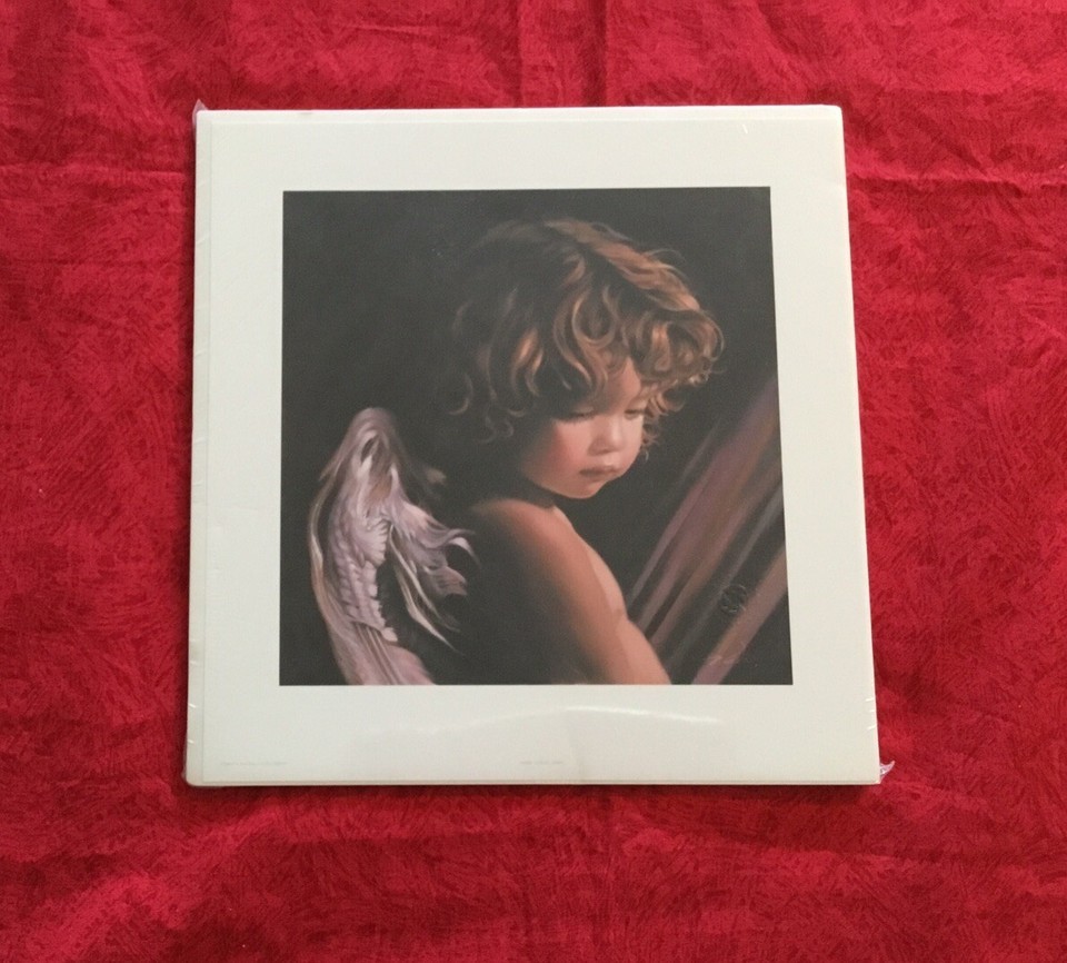 Vintage Nancy Noel "Angel Looking Down" Lithograph Gallery Print Signed ...