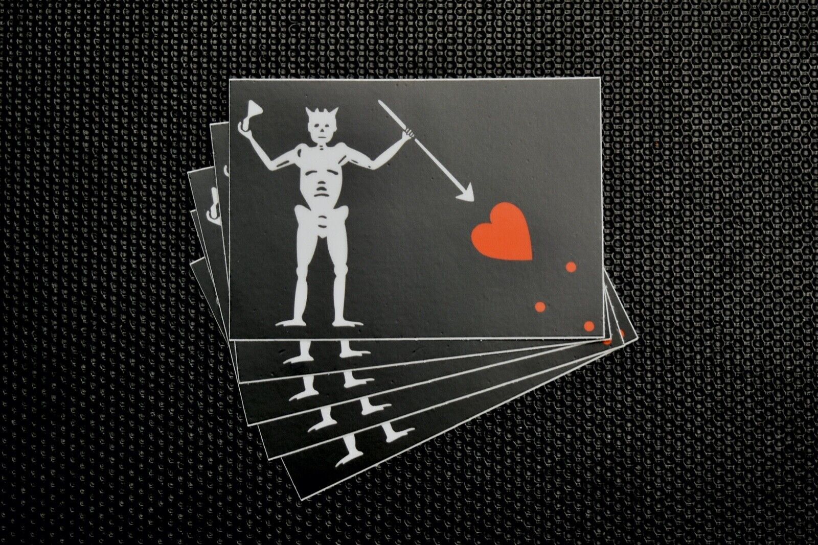 Blackbeard Pirate Flag Sticker 5-Piece Set Edward Teach Decal SEAL Team ...