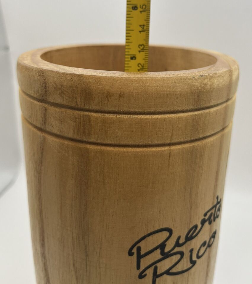 Large Puerto Rico Wood Mortar & Pestle Pylon Pilon Madera - Boricua ...