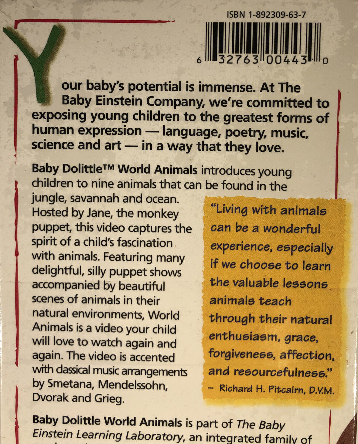 Baby Dolittle-World Animals(VHS 2001)VERY RARE VINTAGE-BRAND NEW-SHIPS ...