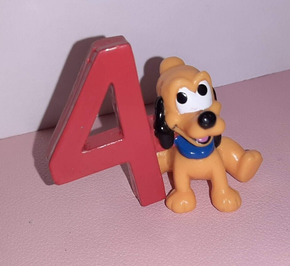 Vintage Pluto Birthday Cake Topper Figure # 4 Disney PVC Cute Puppy ...