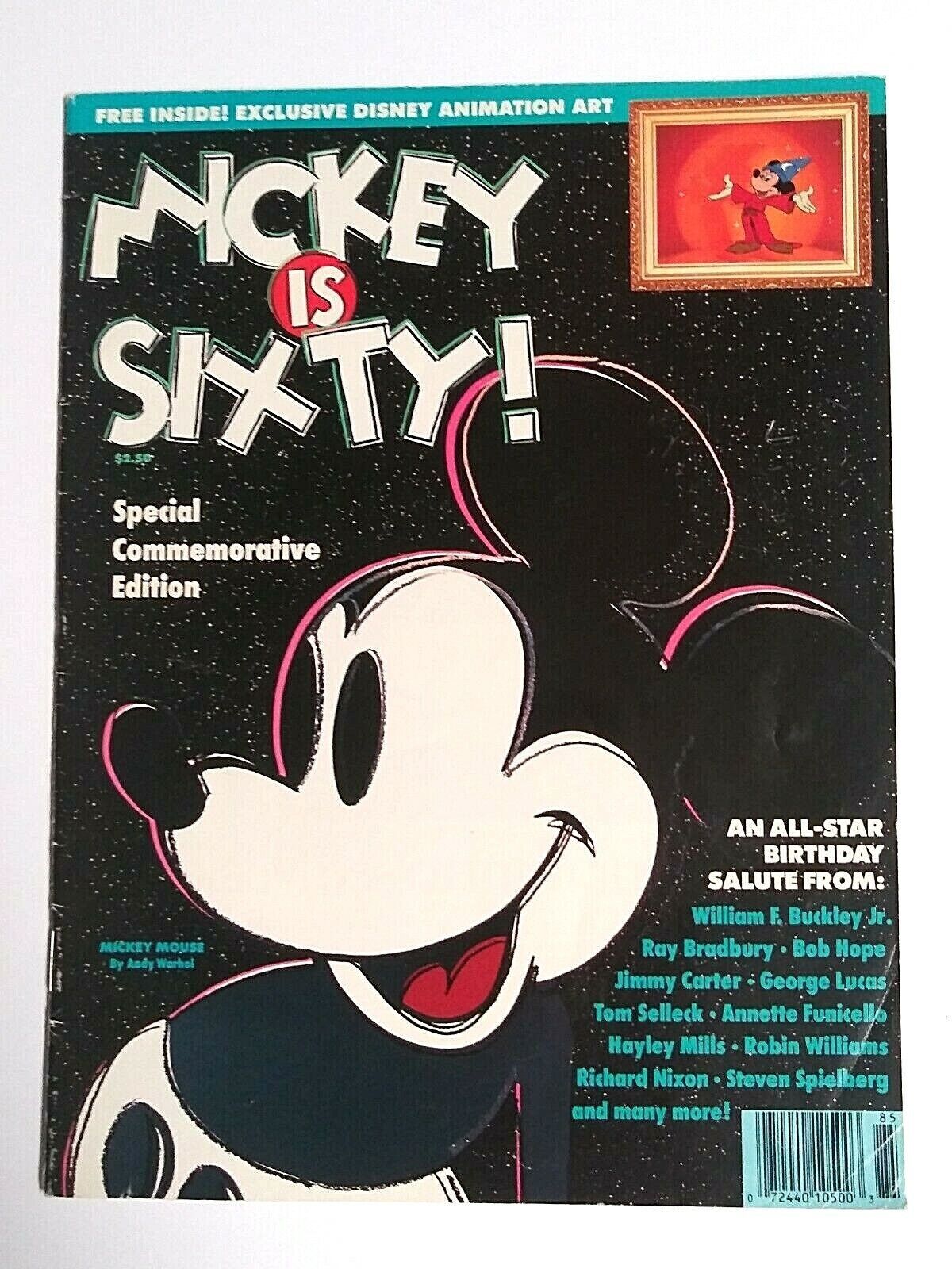 Mickey Is Sixty 60 Commemorative Magazine 1988 Misprint w/ Animation ...