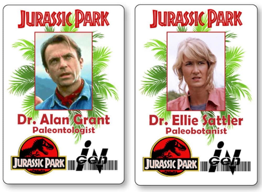 Dr. Ellie Sattler & Dr. Alan Grant from Jurassic Park Name Badges with ...