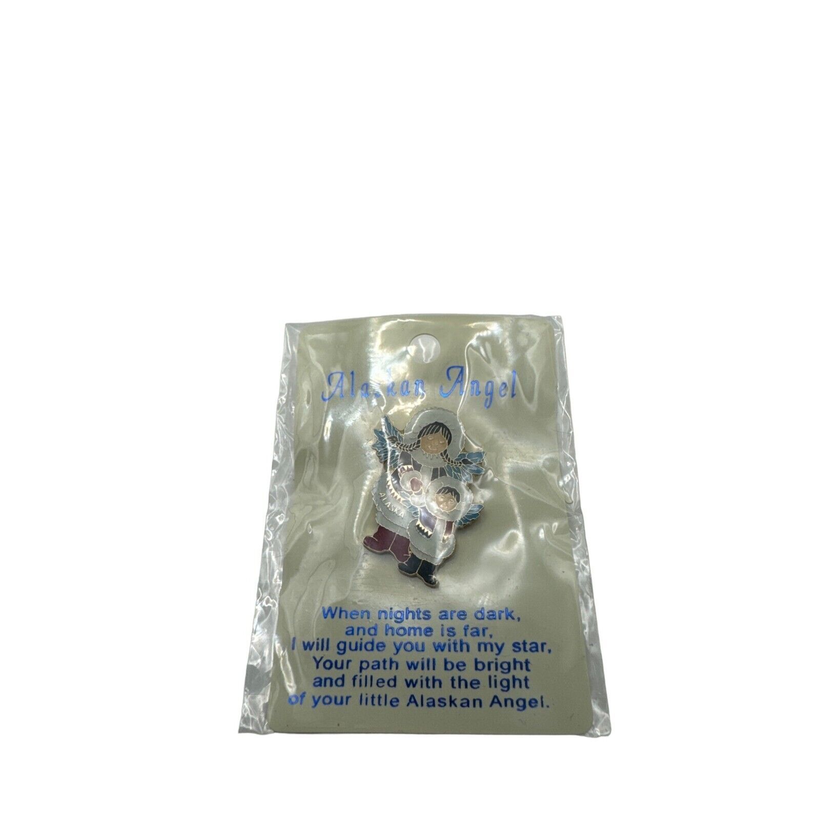 ALASKAN ANGEL PIN Mother and Child NEW CARD WITH POEM.IN PLASTIC ...