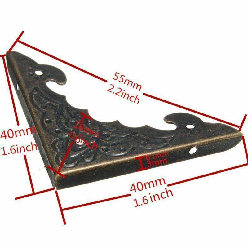 Antique Jewelry Box Corner Foot Wooden Case Corner Protector Bronze ...