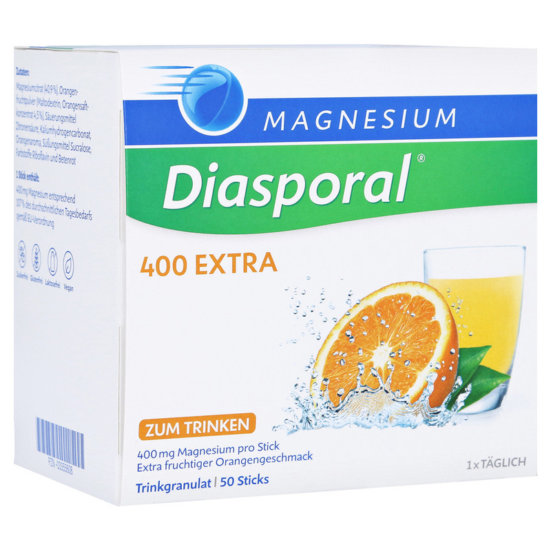 Magnesium Diasporal 400 Extra Drink Granules 50 pcs - Vitamins ...