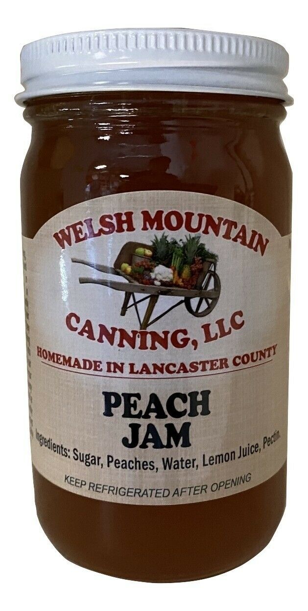 PEACH JAM - 100% All Natural Preserves Amish Homemade Fresh Summer ...