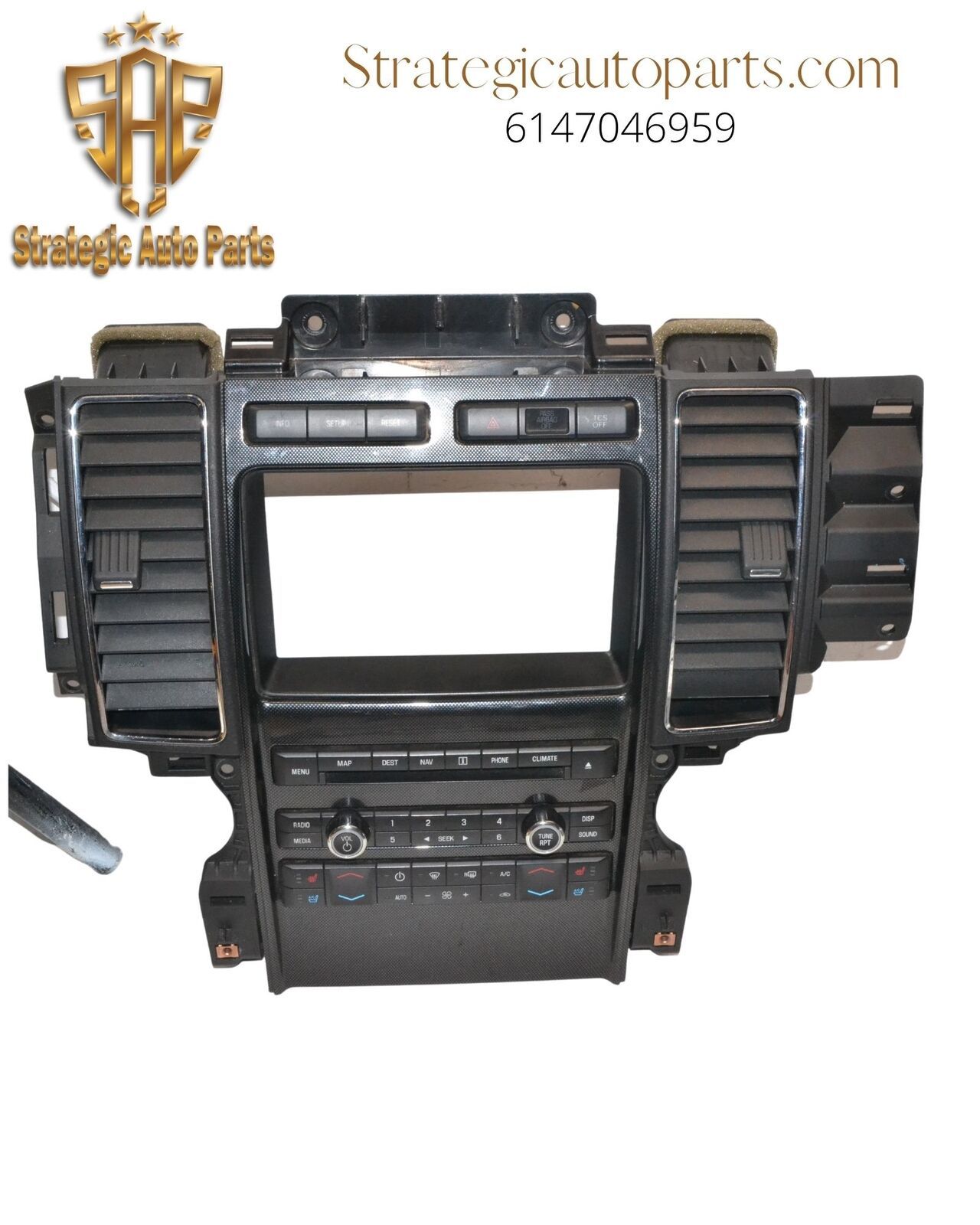 2009-2012 Ford Taurus - Navigation Radio Control Bezel BG1T-18A802-BC ...