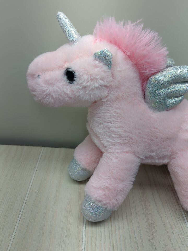 Kellytoy plush pink unicorn pegasus silver and 50 similar items