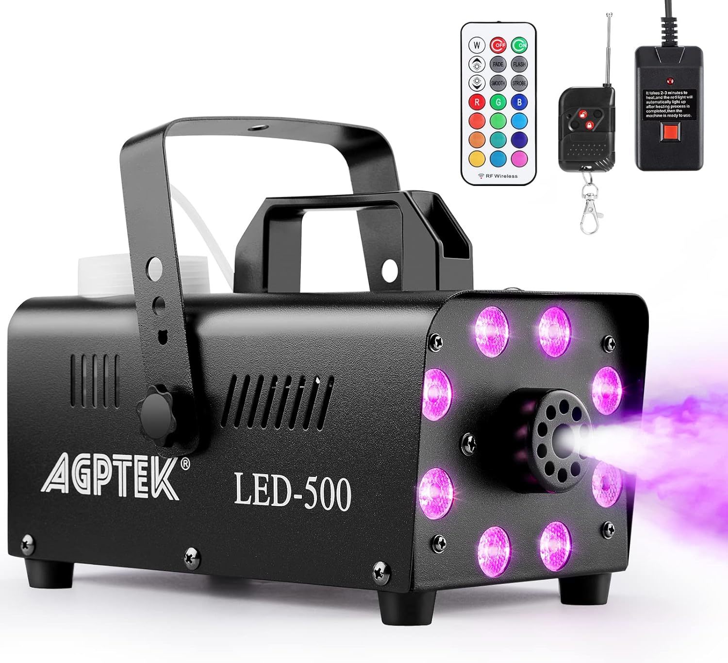 Smoke Machine, Agptek Fog Machine With 13 Colorful Led Lights, And ...