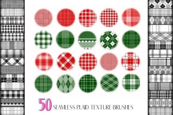 Procreate Plaid Texture Seamless Brushes - Digital Art