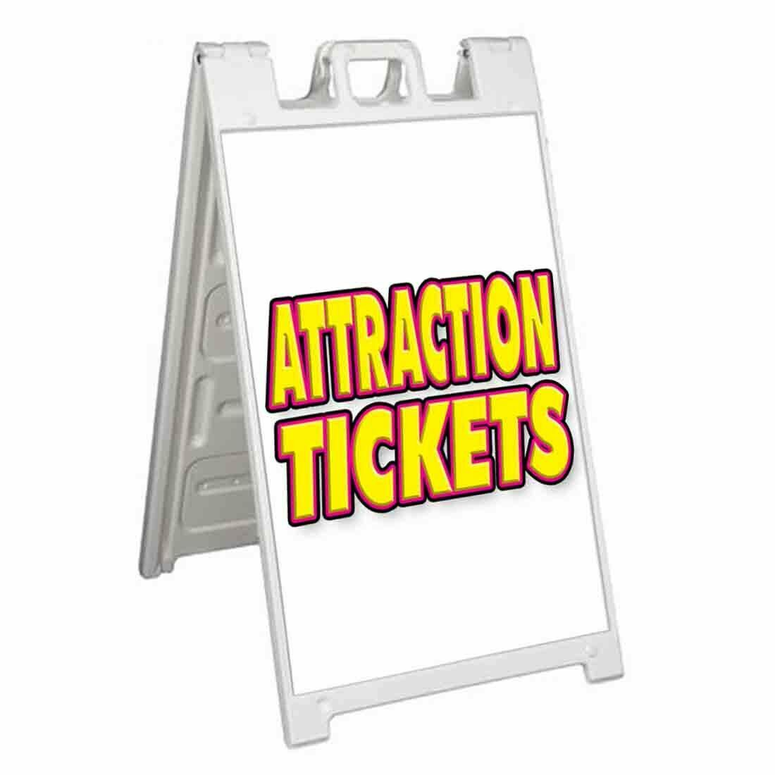 ATTRACTION TICKETS Signicade 24x36 Aframe Sidewalk Sign Banner Decal ...