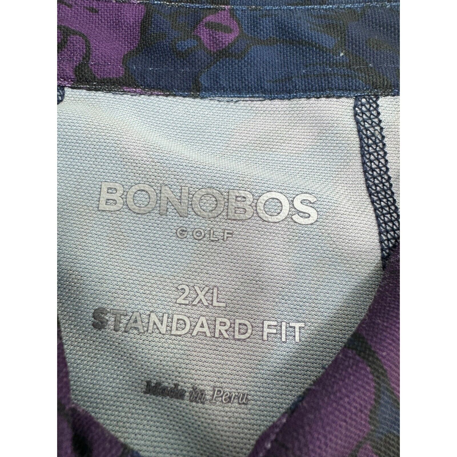 Bonobos Golf Men Polo Shirt Floral Mesh Stretch Standard Fit XXL 2XL ...