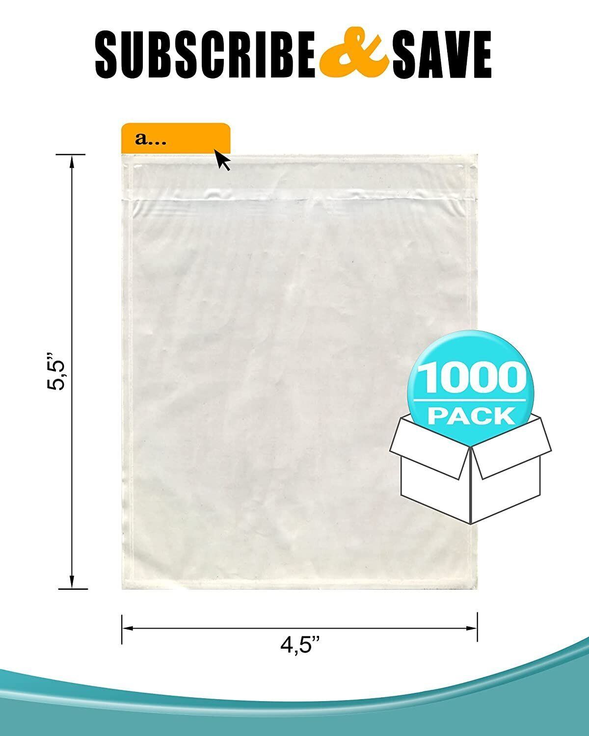 4.5x5.5 1000 Packing List Enclosed Face Side Loading Envelopes Shipping ...