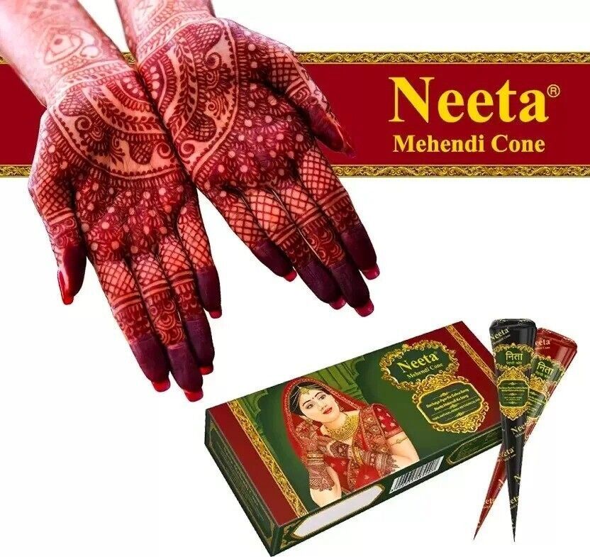 12 Piece Natural Decorative Mehndi Corn Mehendi Gift Indian Wedding ...
