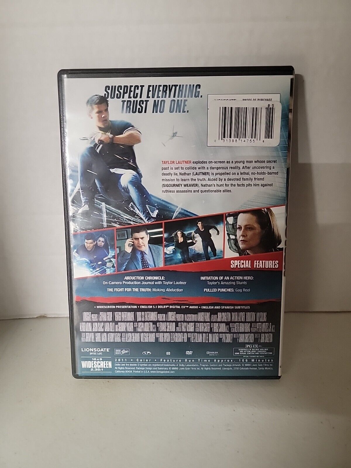 Abduction DVD (Widescreen) by John Singleton; Taylor Lautner, Sigourney Weaver - DVDs & Blu-ray ...