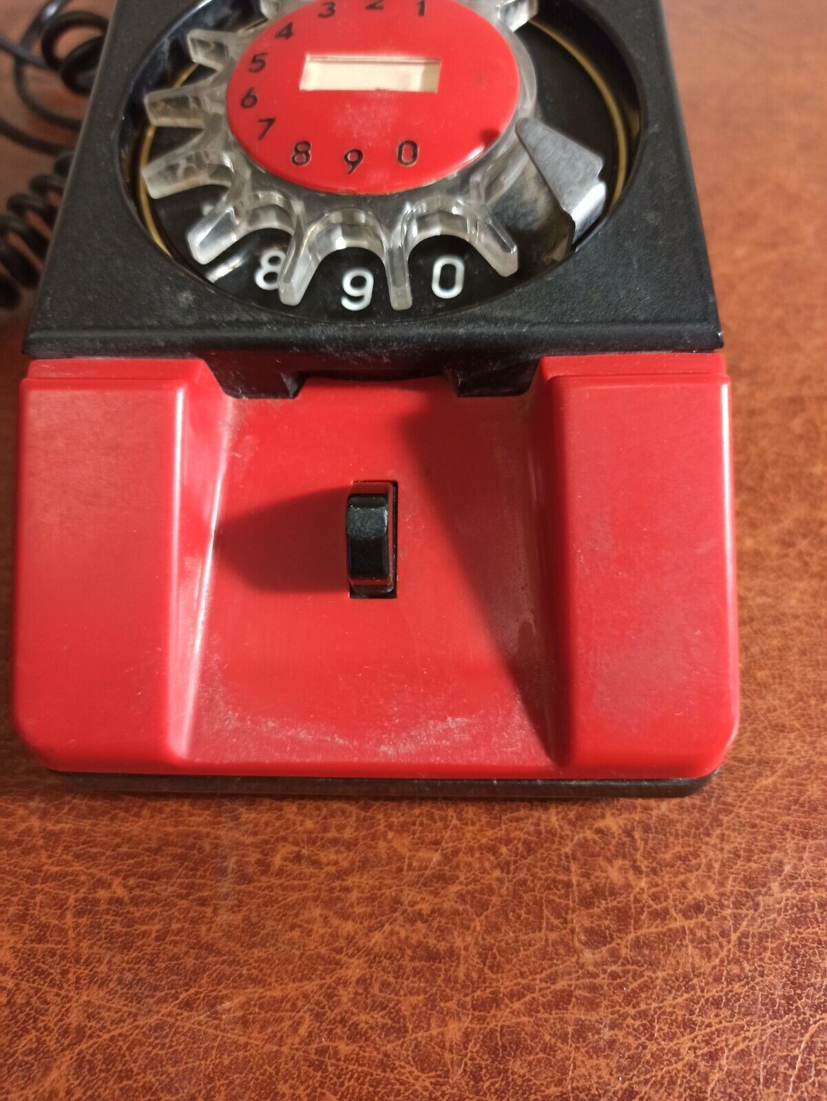 Old disk rotary phone.Telephone Telkom . Made in Poland - Radio ...