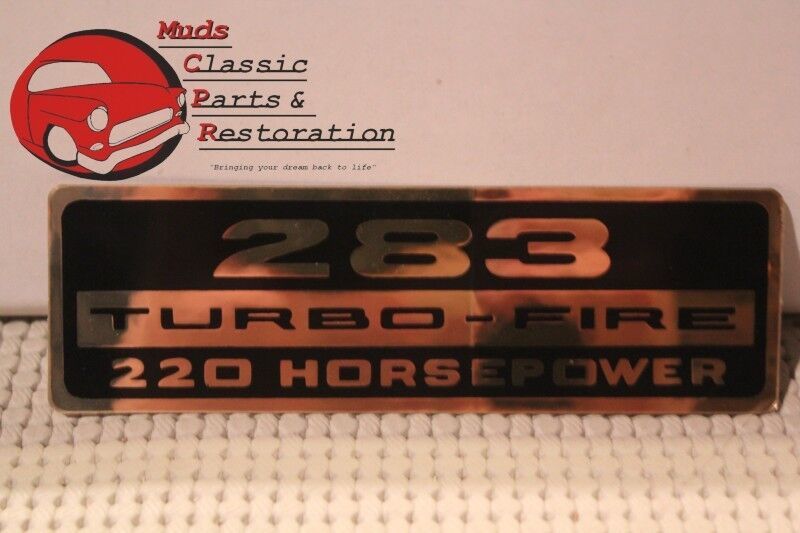 Chevy Impala Nova Chevelle 283 Turbo-Fire 220 HP Valve Cover Decal ...