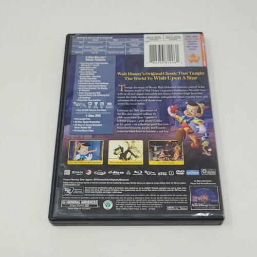 Disney Pinocchio DVD Blu-Ray (2009, 3-Disc 70th Anniversary Platinum ...