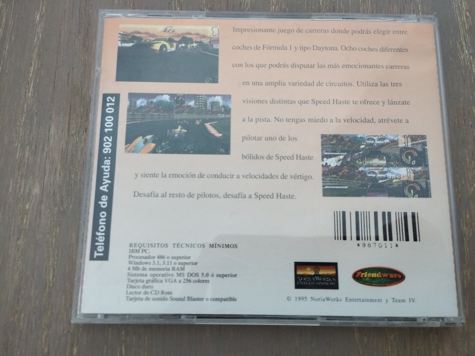 1995 SPEED HASTE FRIENDWARE - CD-ROM PC GAME- show original title ...
