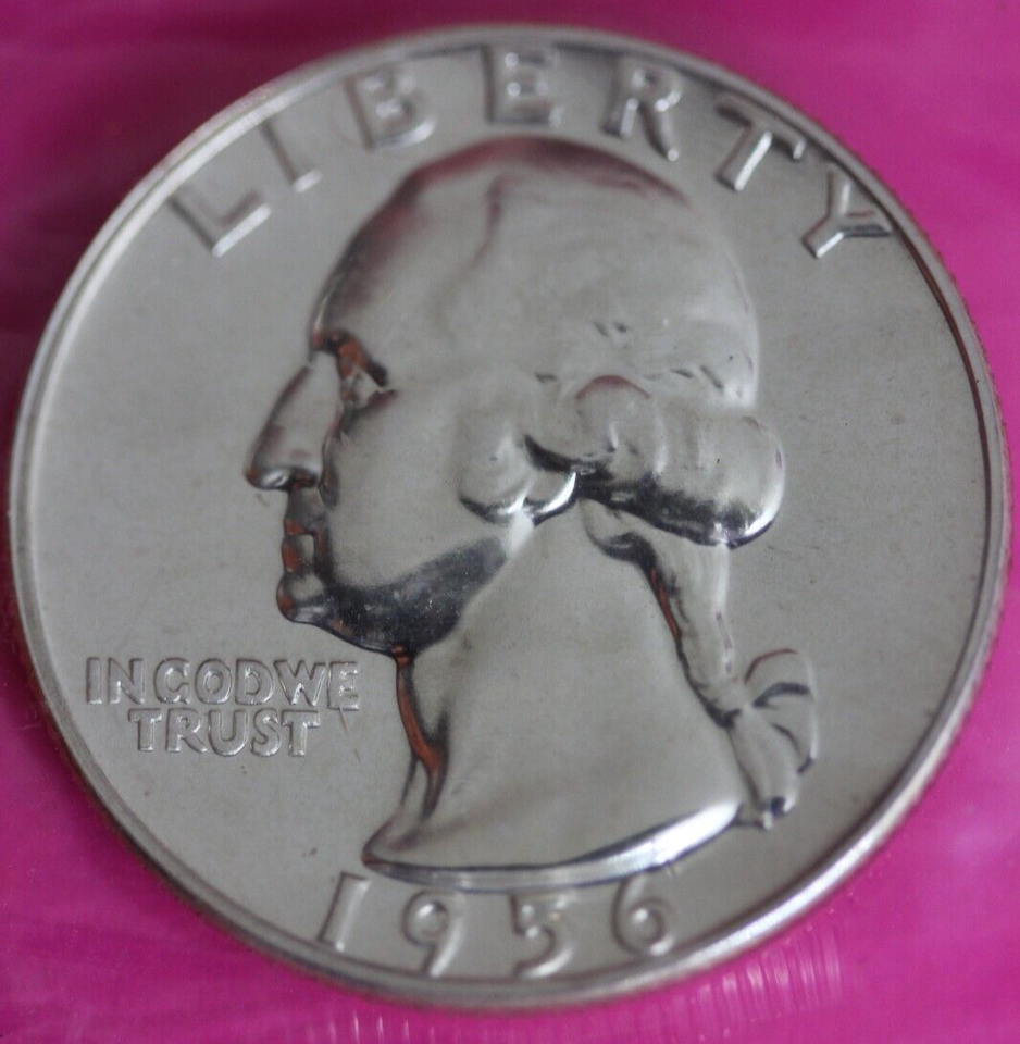 Proof 1956 George Washington Quarter In Mint Cello Exact Coin Shown Tom ...