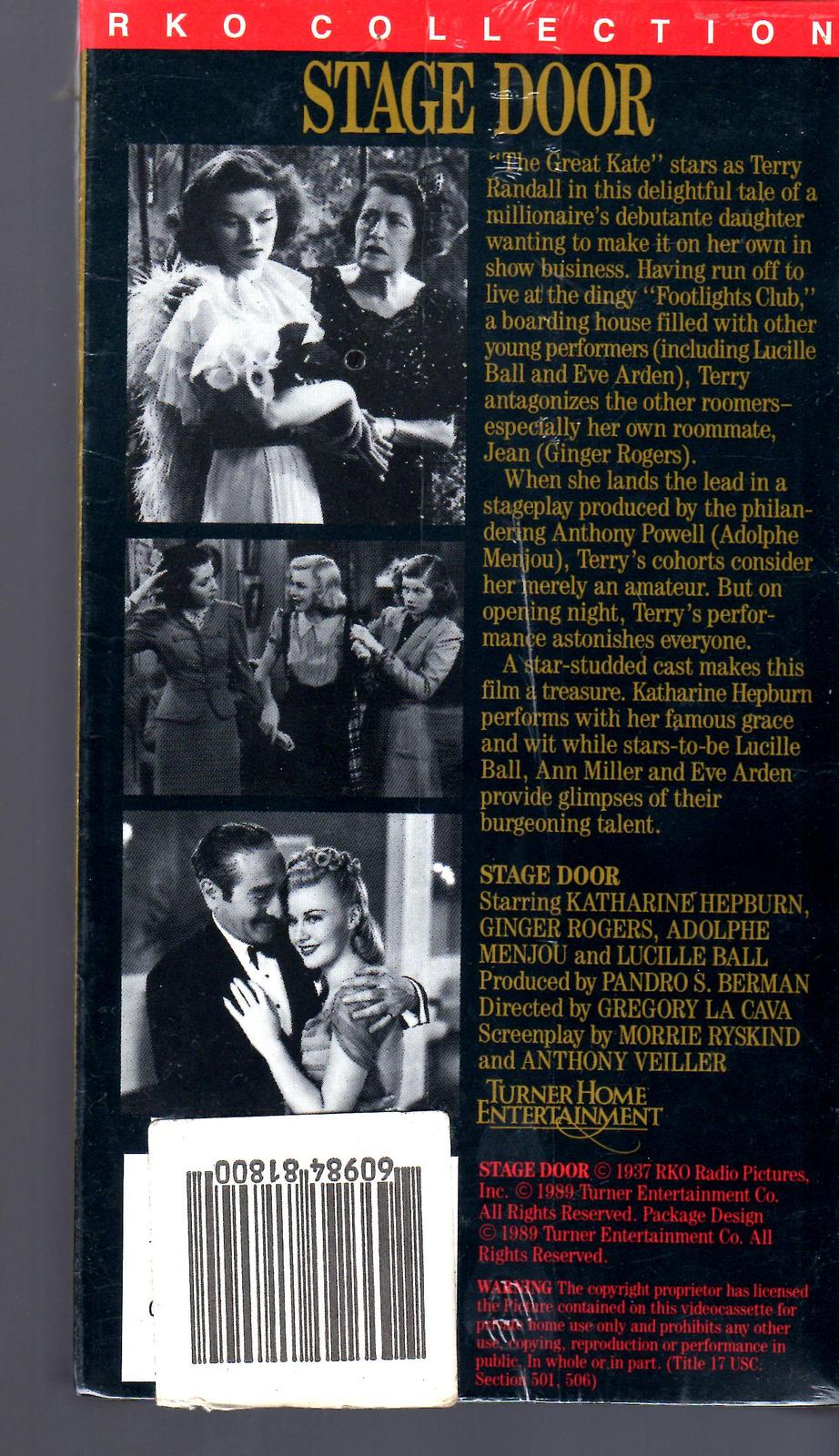 Stage Door (VHS Movie) - VHS Tapes