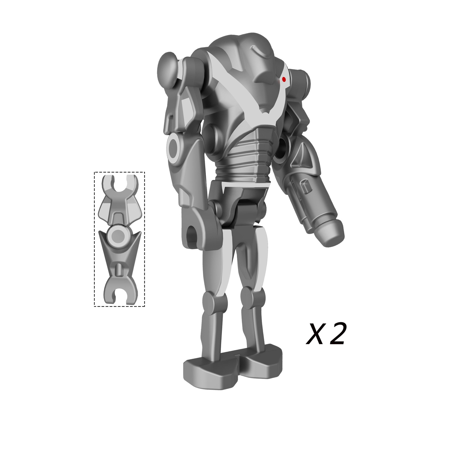 2pcs Super Battle Droid Commander (with Cannon Arm) Star Wars ...