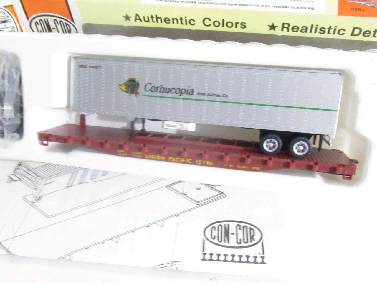 HO TRAINS CON-COR UNION PACIFIC 45 CORNUCOPIA TLR FLAT CAR KIT NEW ...