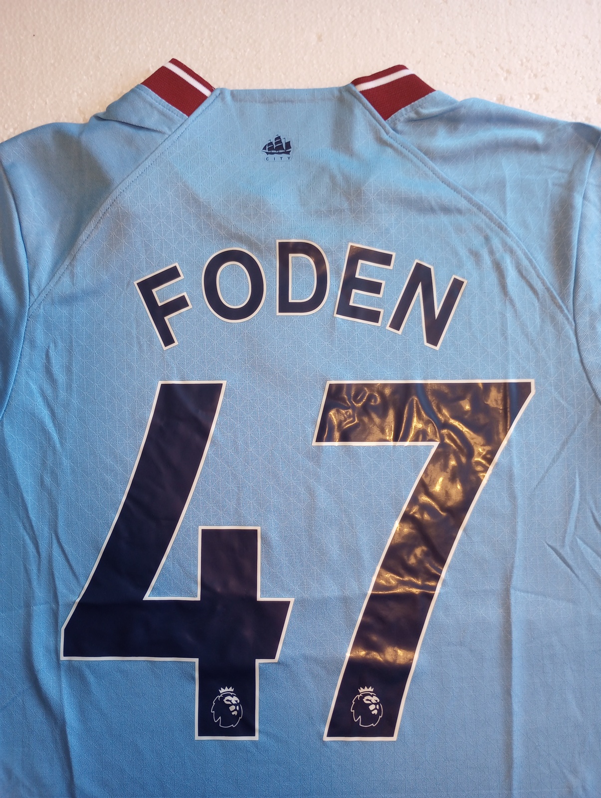 Phil Foden Manchester City EPL Match Slim Fit Blue Home Soccer Jersey ...