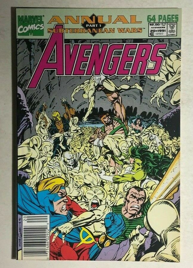 AVENGERSANNUAL #20 She-Hulk (1991) Marvel Comics UPC code cover Mignola ...