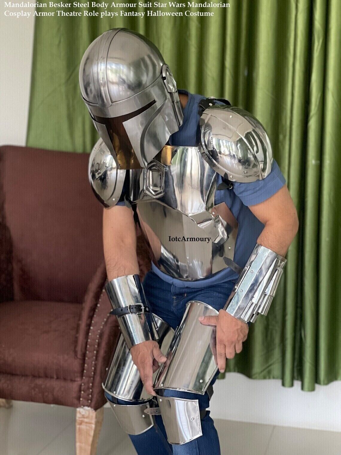 Steel Mandalorian Full Body Armor Suit Star Wars Series Cosplay Suit ...
