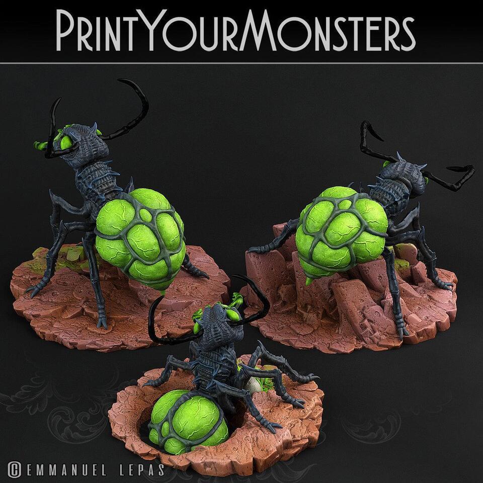 3D Printed Print Your Monsters Poisonous Ants Total Insects 28mm - 32mm ...