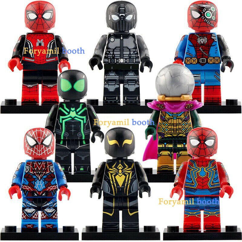 8pcs/set Spiderman Far From Home Iron Spider MK2 Cyborg Mysterio ...